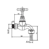 Cobra Standard Brass Bibtap 108-15 – CobraOnline