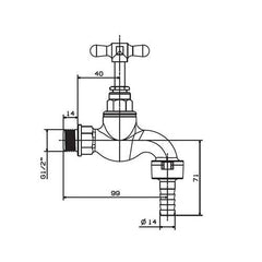 Cobra Standard Brass Bibtap 108-15 – CobraOnline